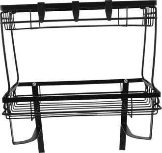 Valiclud Multifunktionales Wc Regal aus Carbonstahl Doppellagiger Badezimmer Organizer Platzsparendes Aufbewahrungsregal Toilette Robustes Badregal f&uuml;r Zuhause