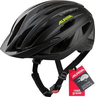 Alpina Parana - Leichter, Individuell Anpassbarer Touren Fahrradhelm Mit Fliegennetz Für Erwachsene, Black-neon Yellow matt, M (51-56 cm)
