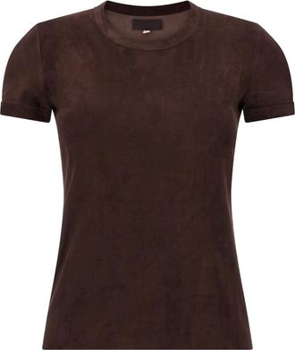 Stouls Femme, Tops, Brun, Taille: 36 FR 05 Suede T-Shirt