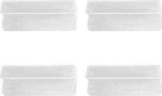 OSALADI 4-Teilige Anti-Rutsch Bett Fu&szlig;matten Quadratisch M&ouml;bel Fu&szlig;polster Schutzplatten F&uuml;r Boden- Und M&ouml;belfu&szlig;schutz Zuhause Und B&uuml;ro