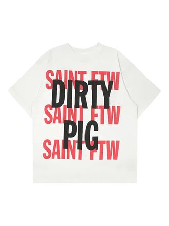 Saint Mxxxxxx t-shirt Dirty Pig à manches courtes - Blanc