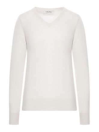 Max Mara Rundhalspullover - Weiß