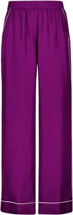 Dolce & Gabbana Femme, Pantalons, Violet, Taille: 40 FR Wide Pantalons