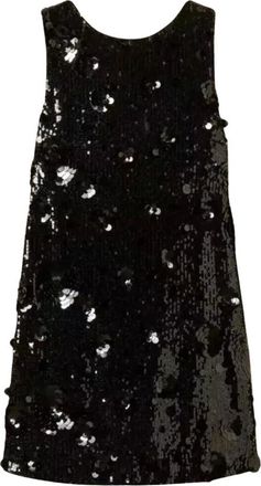 Twinset Robe courte enti&egrave;rement paillet&eacute;e &agrave; fleurs - Femme - Robes - Noir - Taille: 40 FR