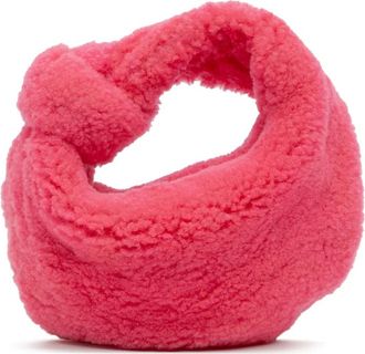 Bottega Veneta 2012-2025 mini Jodie Tasche aus Shearling - Rosa