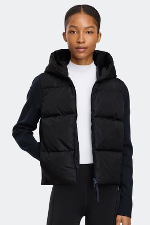 Canada Goose HyBridge Strick-Kapuzenjacke mit breiter Steppung und Tonal Disc