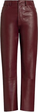 Alberta Ferretti Lederhose - Braun