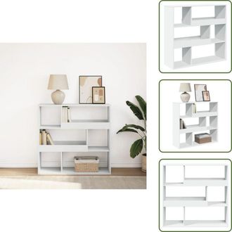 vidaXL Vidaxl - B&uuml;cherregal/Raumteiler Wei&szlig; 100x33x94,5 cm - B&uuml;cherregal - B&uuml;cherregale - Raumteiler - Standregal