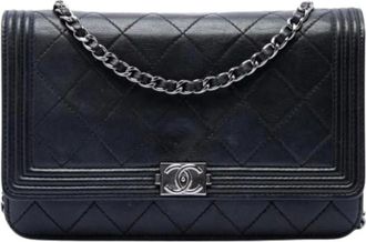 Chanel Pre-owned Portefeuille Boy on Chain - Femme - Pre-owned - Noir - Taille: ONE Size