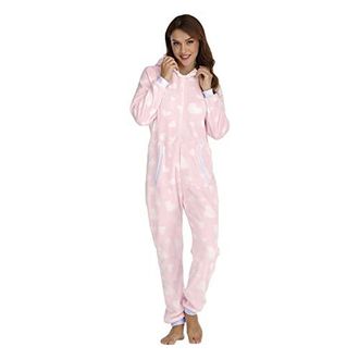Generic Pyjama Une Pi&egrave;ce en Polaire pour Femme Pyjama Chaud Et Doux Pyjama Femme en Pilou Sleepwear Et Fermeture &Eacute;clair V&ecirc;tement De Nuit en Peluche Pyjama Hiv