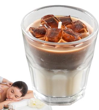 Generic Kaffee-Duftkerze, Eiskaffee-Kerze,Sojawachskerze | Eiskaffee-Duftkerze, nat&uuml;rliche Sojawachsmischung mit &auml;therischen &Ouml;len, dekorative Tassenkerze f&uuml;r 