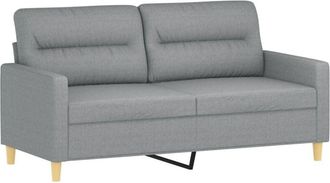 vidaXL 2-Sitzer-Sofa Hellgrau 140 cm Stoff - Vidaxl