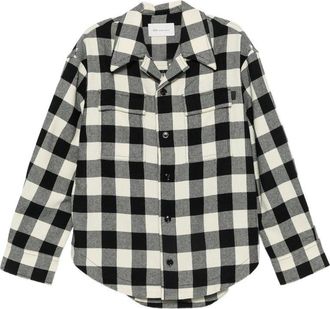 Ami Wide Camp Collar Overshirt With Long Sleeves And Patch Pockets