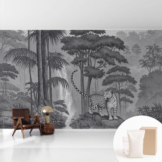 Tulup Tapete Tapete Vliestapete Mit Kleber - Fototapete Mit Motiv - Wandtapete Modern - Wanddeko Tropischer Dschungel 416x254 Cm