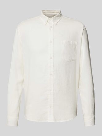 Thinking Mu Regular Fit Freizeithemd mit Brusttasche Modell WHITE HEMP ANT