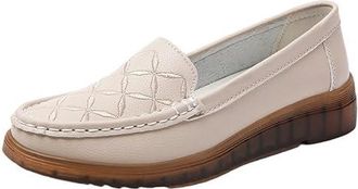 Generic Chaussures &agrave; enfiler d&eacute;contract&eacute;es pour femme - Couleur unie - Bout rond - Respirantes - L&eacute;g&egrave;res - Talon compens&eacute; bas - Confortables - Pour la marche,