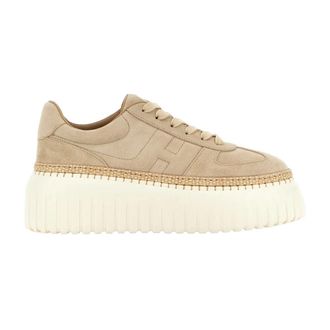 Hogan Femme, Chaussures, Brun, Taille: 36 1/2 EU H710 H-Stripes Basket