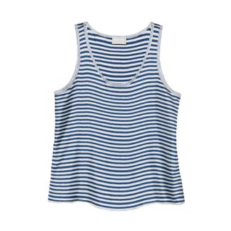 Pierre-Louis Mascia &Auml;rmelloses Top mit Rundhalsausschnitt - - Tops - Damen - Blau - M