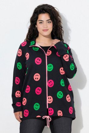 Angel Of Style Sweatjacke Sweatjacke bequeme Passform bunte Smileys