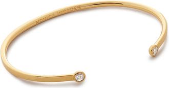 Monica Vinader bracelet torque pavé de diamants