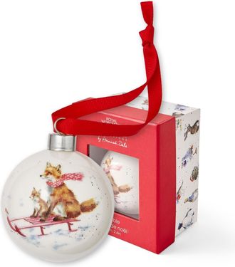 Wrendale Designs Royal Worcester Wrendale Designs The Sleigh Ride Keramikkugel Fuchs