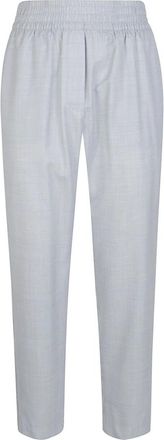 Eleventy Femme, Pantalons, Bleu, Taille: 42 FR Tapered Pantalons