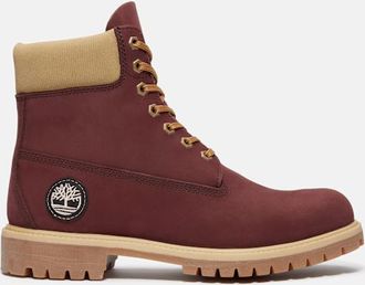 Timberland Wasserdichter Timberland Premium 6-Inch Boot f&uuml;r Herren in Burgunderrot, Herren, Burgunderrot, Gr&ouml;&szlig;e