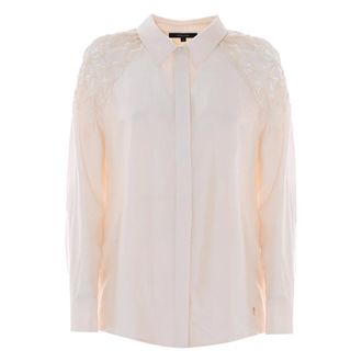 Kocca Femme, Blouses et Chemises, Beige, Taille: 38 FR Smocked Shoulder Shirt
