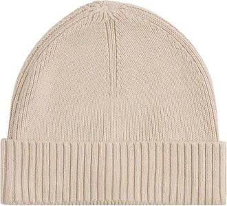 Tommy Hilfiger Homme, Accessoires, Beige, Taille: ONE Size Bonnet avec broderie drapeau et cachemire