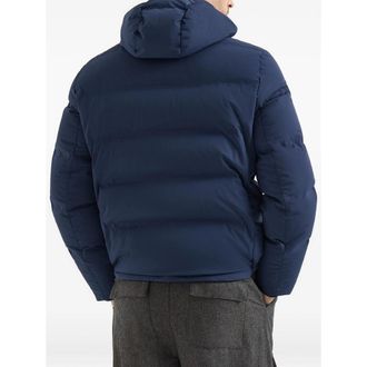 Brunello Cucinelli Padded Hooded Down Jacket - Blue