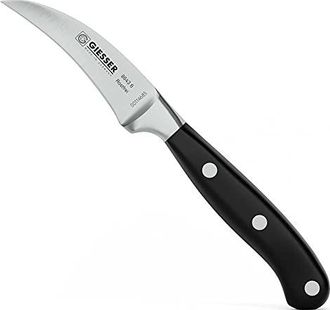 GIESSER seit 1776 - Made in Germany - scharfes Tourniermesser geschmiedet 6 cm BestCut, hitzebest&auml;ndig, schwarz, deutsches Sch&auml;lmesser sp&uuml;lmaschinengeeignet, 