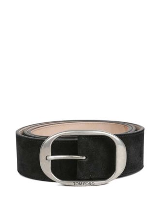 Tom Ford ceinture à boucle ovale - Noir