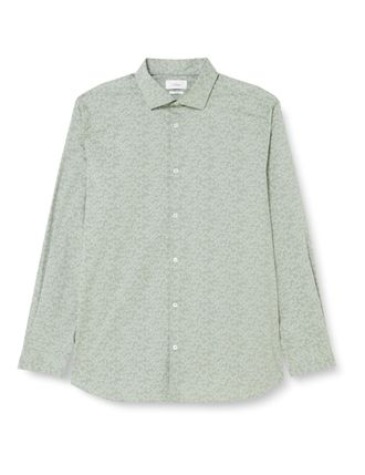 s.Oliver Herren Hemd Langarm, Slim Fit Green 3XL