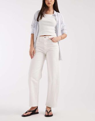 AllSaints Sadie - Jean barrel en denim - Blanc