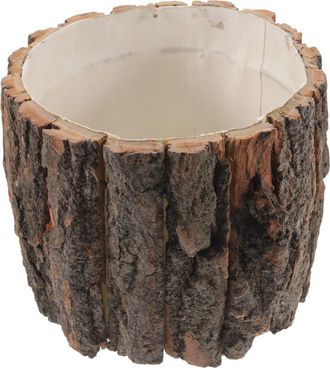 Garneck Rustikaler Blumenkübel Aus Holzrinde Dekorativer Pflanztopf Für Innen Und Außen Für Blumen Und Sukkulenten Großes Design Mit Innendurchmesser