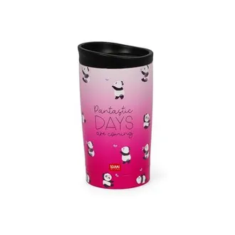 Legami Legami - Vacuum Tumbler Hot & Cold, Verre Thermique, Léger et Durable, Bouchon avec Fermeture Hermétique, en Acier Inoxydable, Capacité 275 ML, pour T