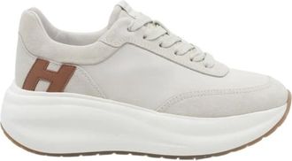 Hogan Femme, Chaussures, Beige, Taille: 40 EU Baskets compens&eacute;es en cuir H696