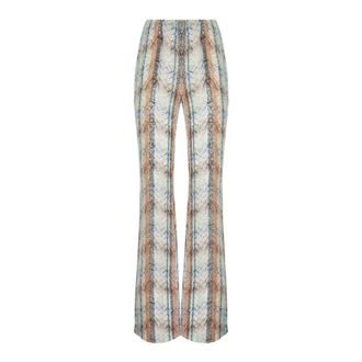 Missoni Femme, Pantalons, Multicolore, Taille: 40 FR Pantalon &Eacute;vas&eacute; Multi-Technique en Viscose M&eacute;lang&eacute;e et Lam&eacute;