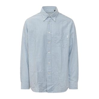 Amish America Oxford Streifenhemd - - Shirts - Herren - Blau - M