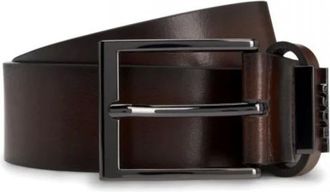 HUGO BOSS Homme, Accessoires, Brun, Taille: 100 CM Ceinture en cuir italien avec passant logo