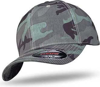 Flexfit Casquette de baseball avec bandana UD Skull dans de nombreuses couleurs, Camo Stripe Darkcamo, S/M