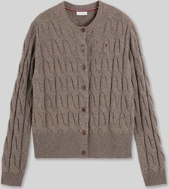 Tommy Hilfiger Strickjacke aus Wolle mit Logo-Detail