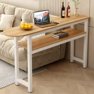 Generic Hoher Beistelltisch, Hoher Nachttisch Mit Beinen Aus Kohlenstoffstahl Und Verstellbarem Fu&szlig;, Halbrunde Tischplatte for Kaffeebar Oder Theke