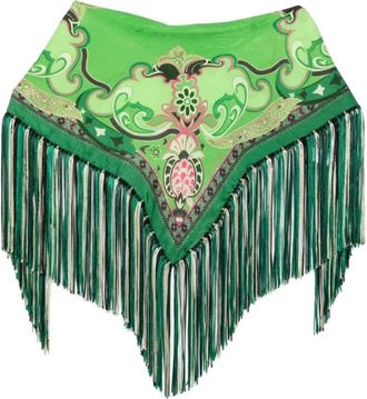 Etro Femme, Accessoires, Multicolore, Taille: ONE Size Foulard en soie avec franges et motif floral