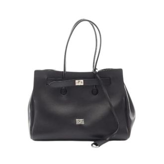 Balenciaga Pre-owned Sac fourre-tout en cuir Bel Air - Femme - Pre-owned - Noir - Taille: ONE Size