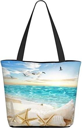 AOOEDM Plage avec sac &agrave; provisions pour femme &eacute;toile de mer 33 x 28 x 19 cm. Le cadeau parfait pour la Saint-Valentin. Cest de la Saint-Valentin pour maman, 