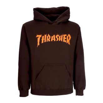 Thrasher Dunkle Schokoladen Hoodie mit individuellem Logo - - Sweatshirts & Hoodies - Herren - Braun - S