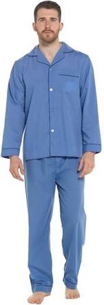 Lora Dora Pyjamas Traditionnels pour Hommes, Ensemble 2 Pièces, Bleu, Moyen