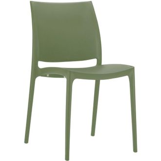 Clp Chaise dext&eacute;rieur empilable Maya olive