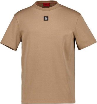 HUGO BOSS Herren T-Shirts beige Baumwolle